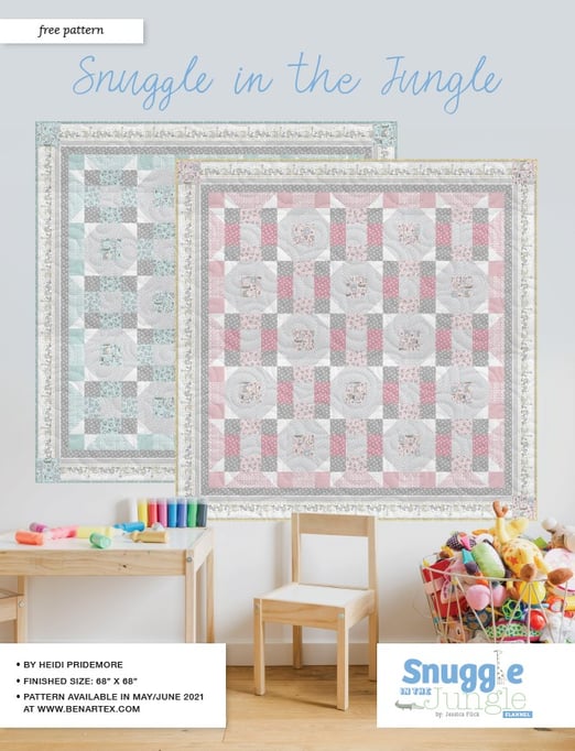 Quilt Pattern Download - Snuggle in the Jungle (1020)